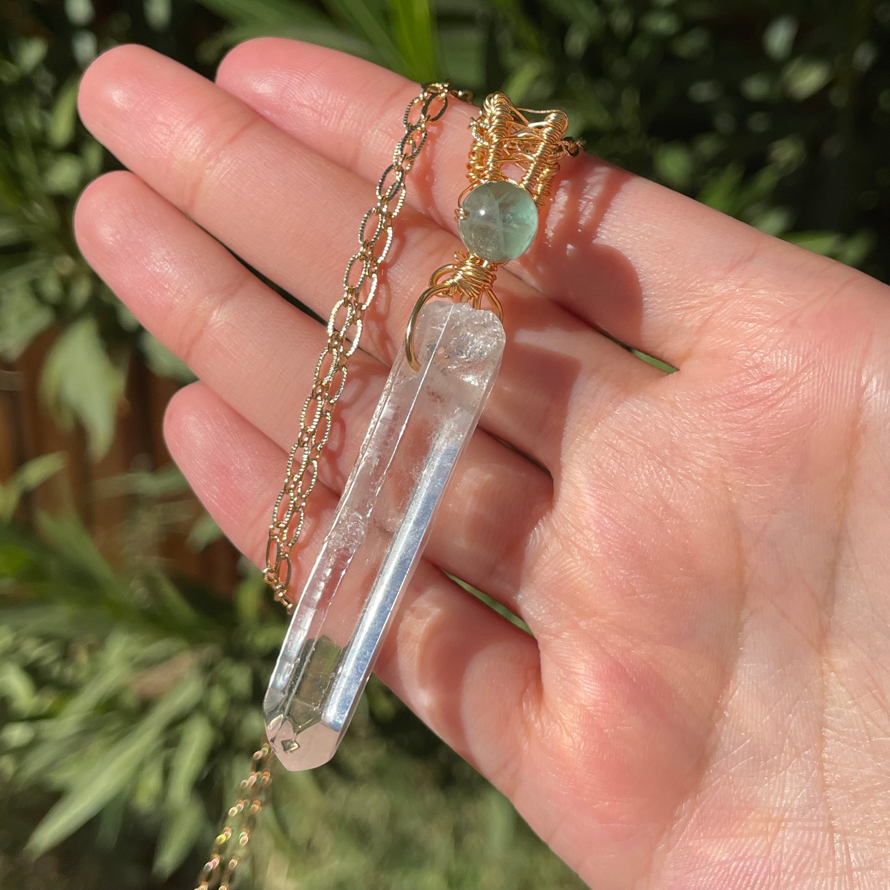 Fluorite with Clear Quartz — Art by Wolfie