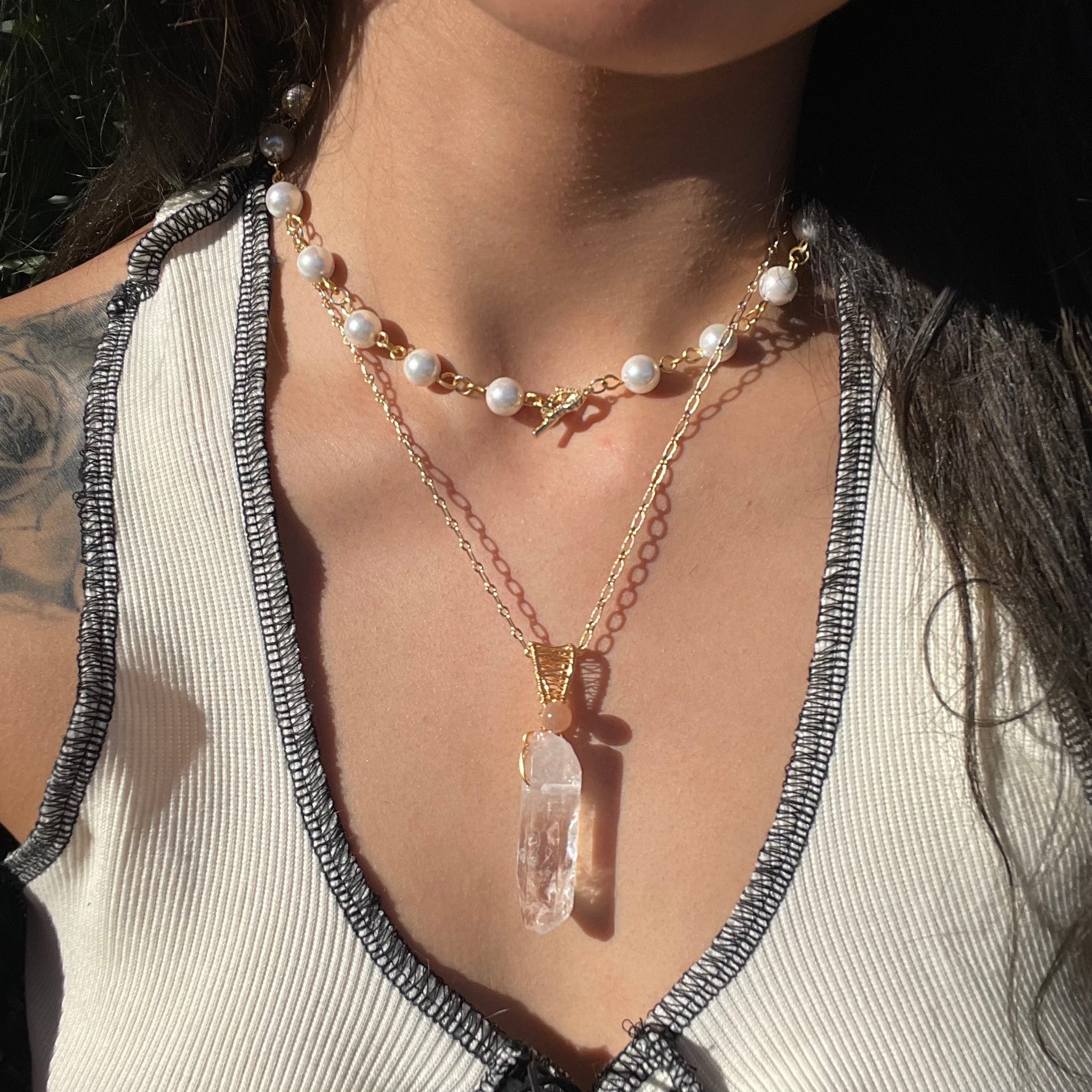 Sunstone with Clear Quartz — Art by Wolfie