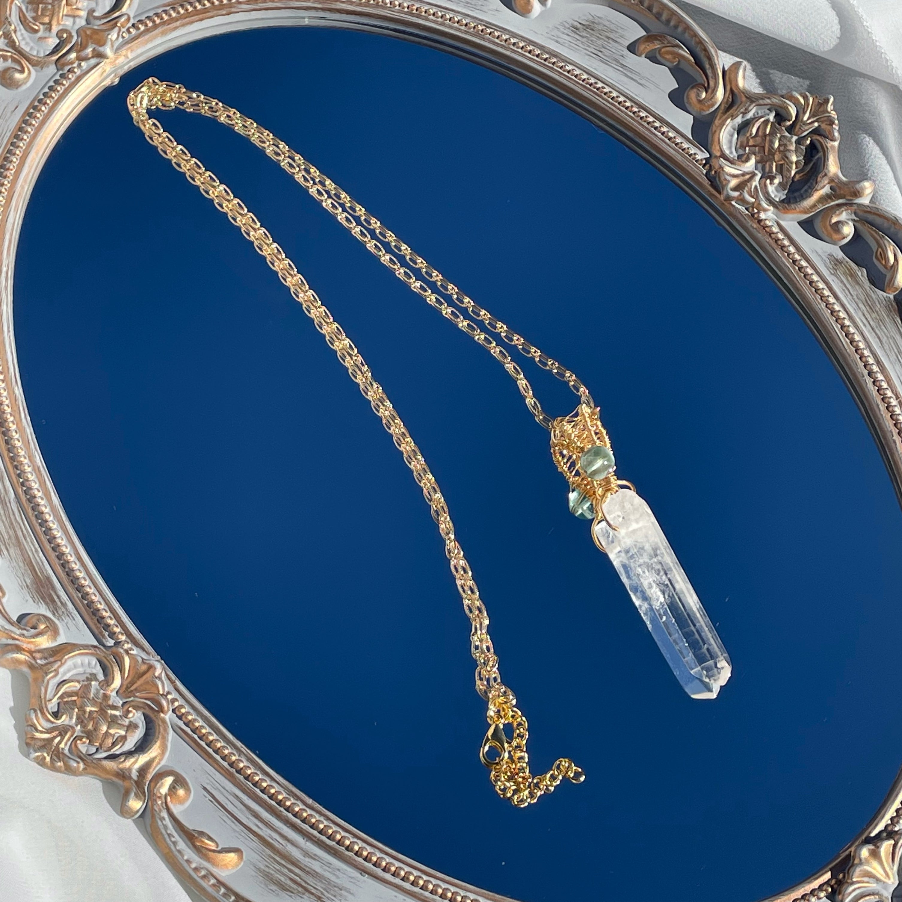 Fluorite with Clear Quartz — Art by Wolfie